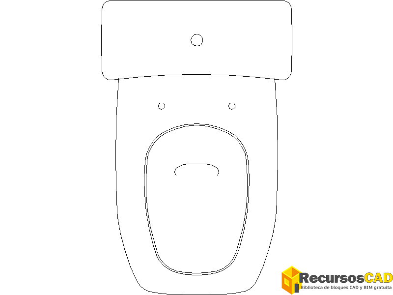 Inodoros vista planta o superior - RecursosCAD