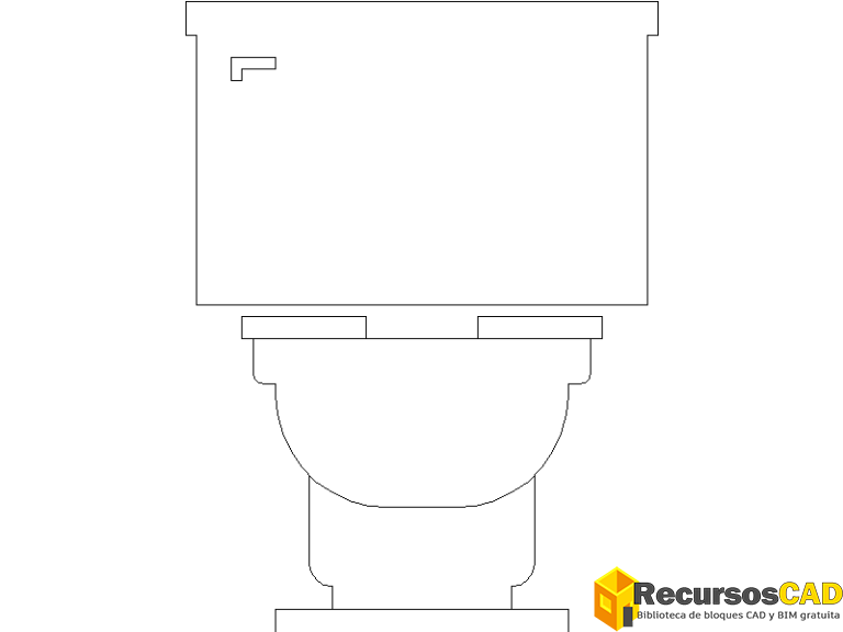 Bloques CAD de Inodoros y WC vista frontal o alzado - RecursosCAD