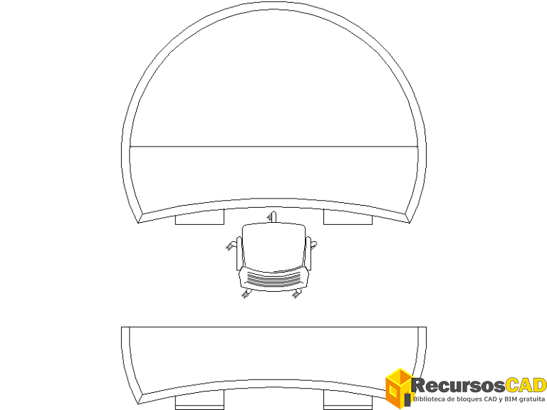 Bloques DWG de Mesa con sombrilla para terraza - RecursosCAD