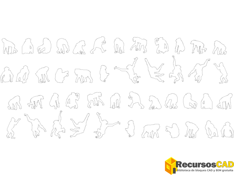Pack de bloques AutoCAD de animales DWG gratis