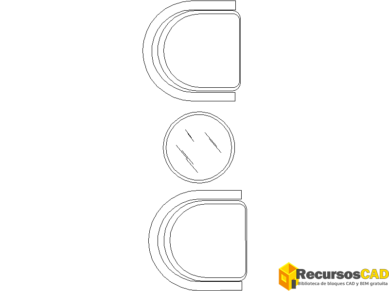 Bloque de Mobiliario de jardín o terraza en dwg - RecursosCAD
