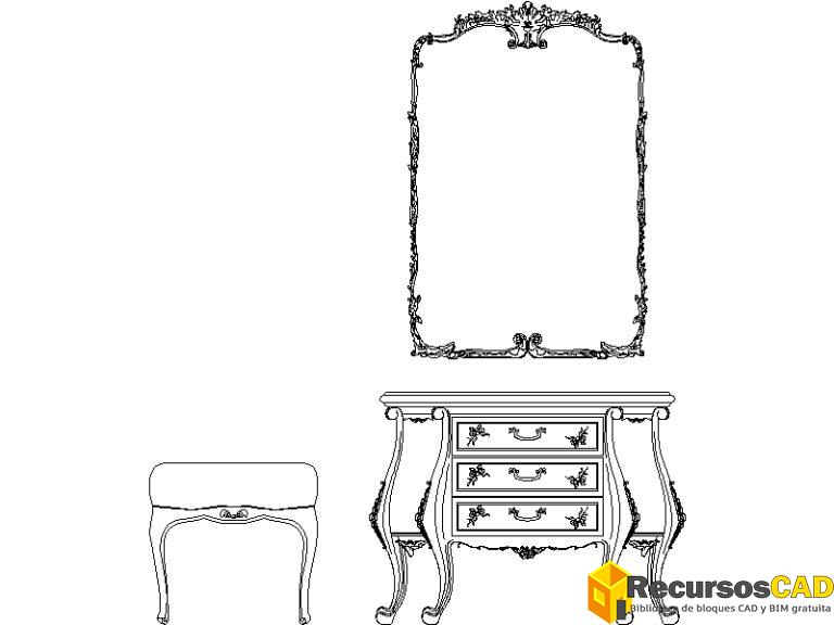 Bloques DWG Muebles en AutoCAD 2D Gratis - RecursosCAD