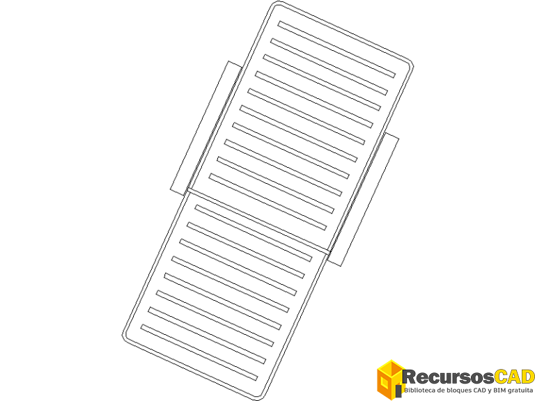 Bloque de Mobiliario de jardín o terraza en dwg - RecursosCAD