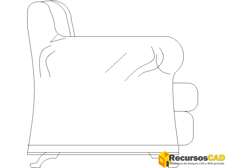 Bloques AutoCAD de sofás en planta y alzado dwg CAD blocks - RecursosCAD