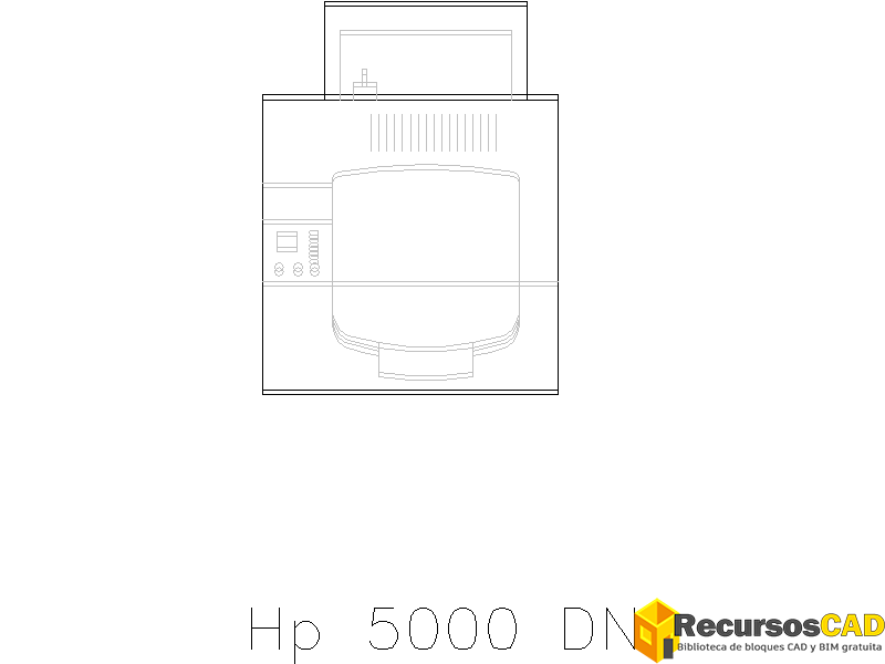 Bloques AutoCAD de impresoras, fotocopiadoras y plotters en DWG ...