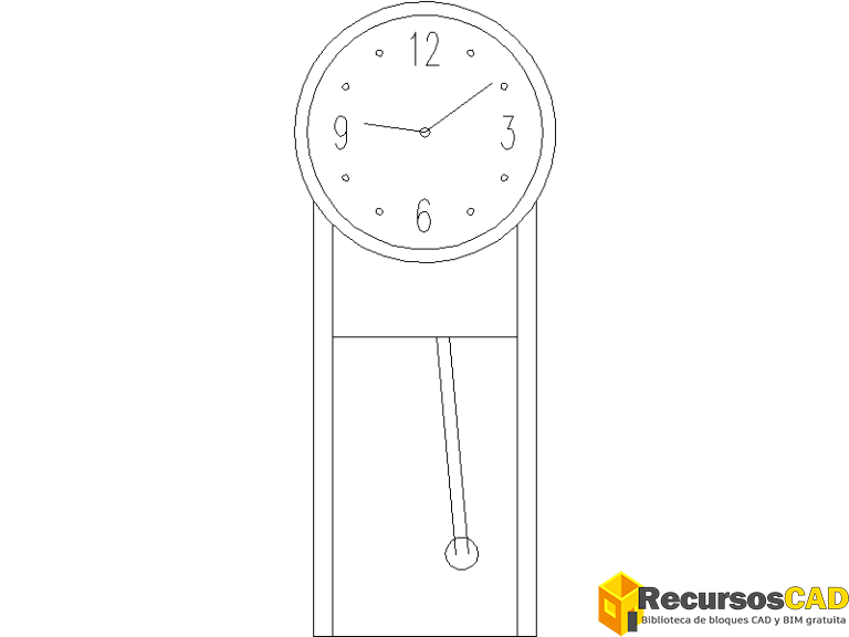 Bloques CAD de Relojes de Pared Antiguos, Modernos y Decorativos en DWG ...