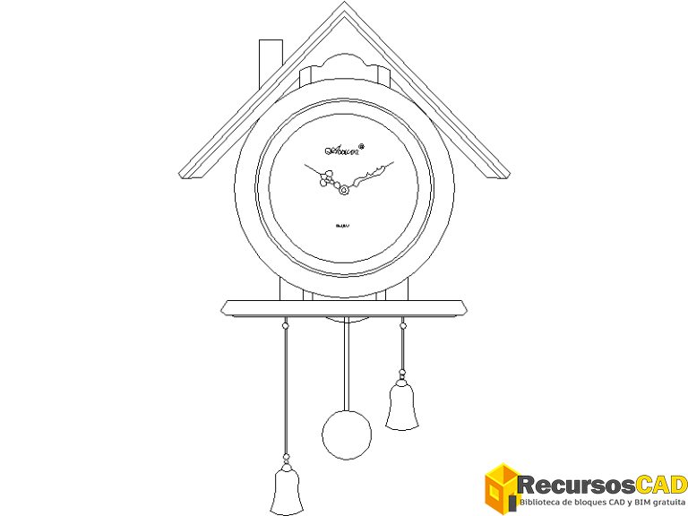 Bloques CAD de Relojes de Pared Antiguos, Modernos y Decorativos en DWG ...