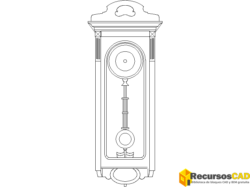 Bloques CAD de Relojes de Pared Antiguos, Modernos y Decorativos en DWG ...