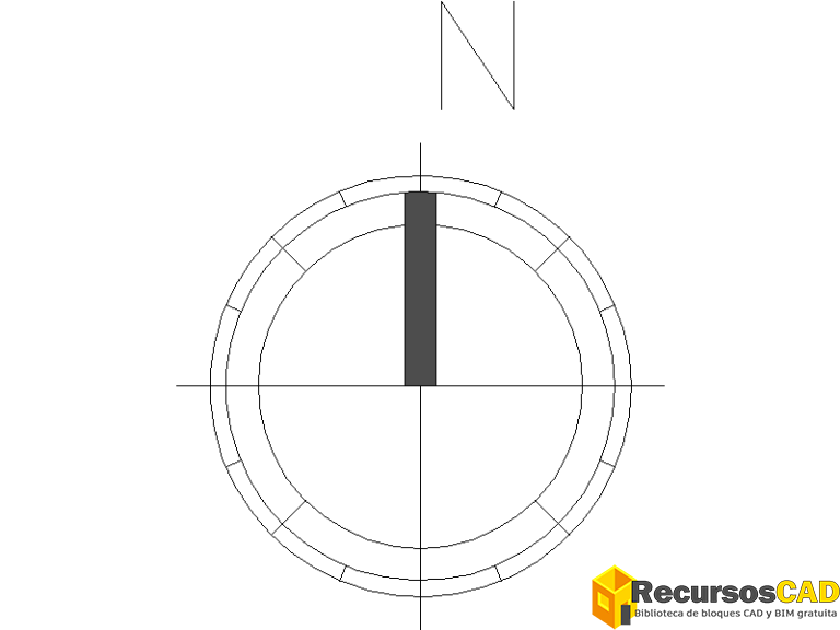 Símbolo Norte - RecursosCAD