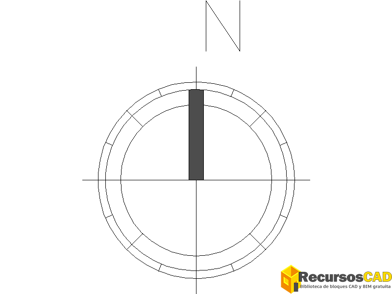 Símbolo Norte - RecursosCAD