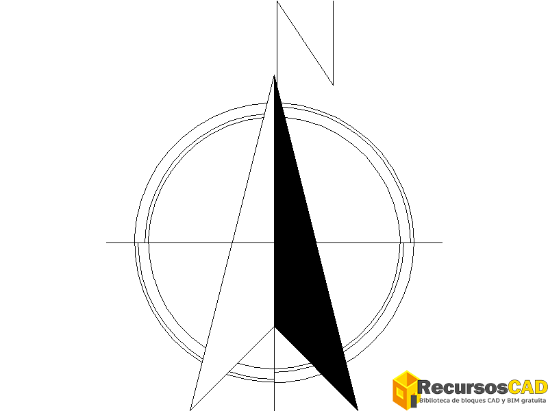 Símbolo Norte - RecursosCAD