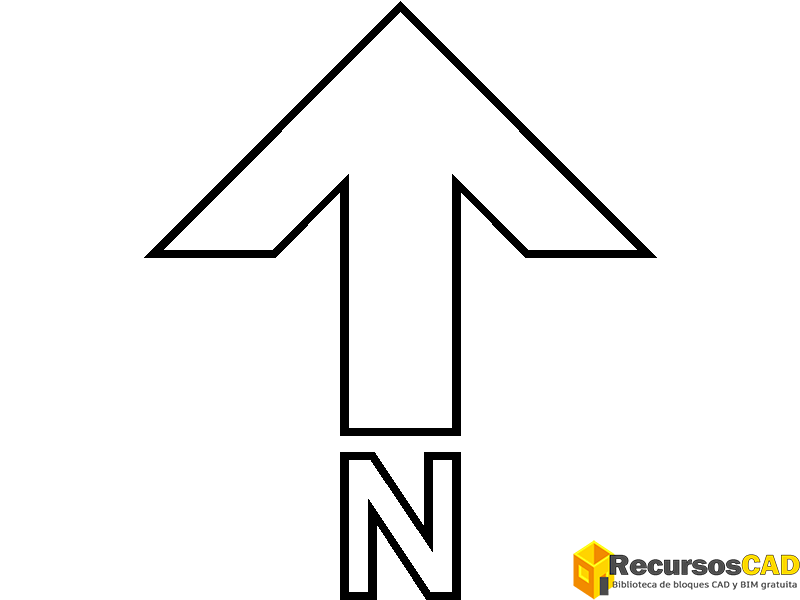 Símbolo Norte - RecursosCAD