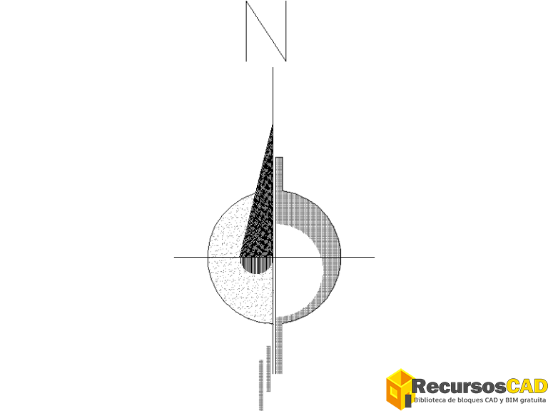 Símbolo Norte - RecursosCAD