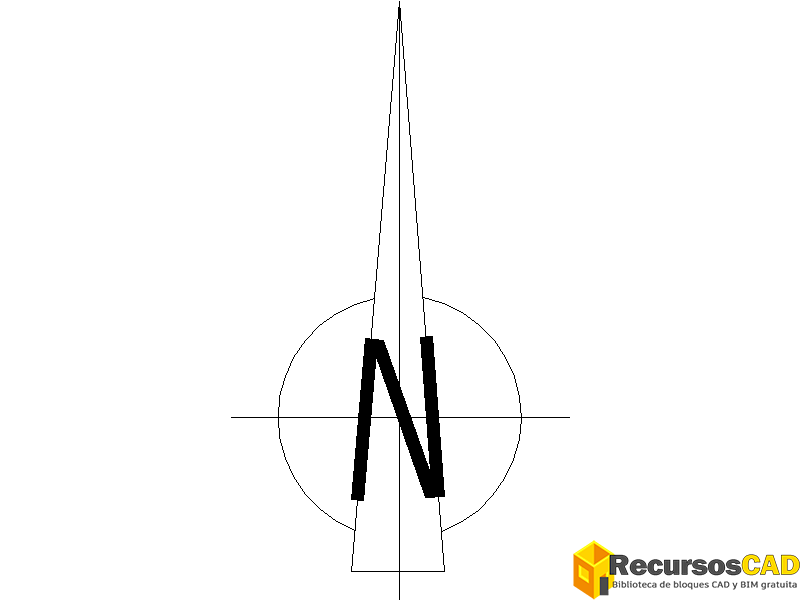 Símbolo Norte - RecursosCAD