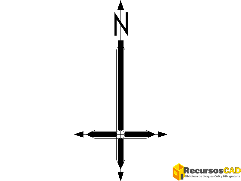 Símbolo Norte - RecursosCAD