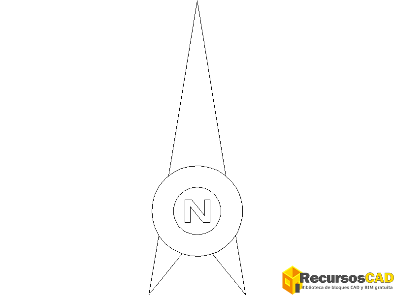Símbolo Norte - RecursosCAD