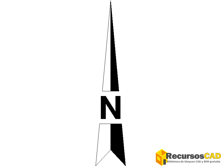 Símbolo Norte - RecursosCAD