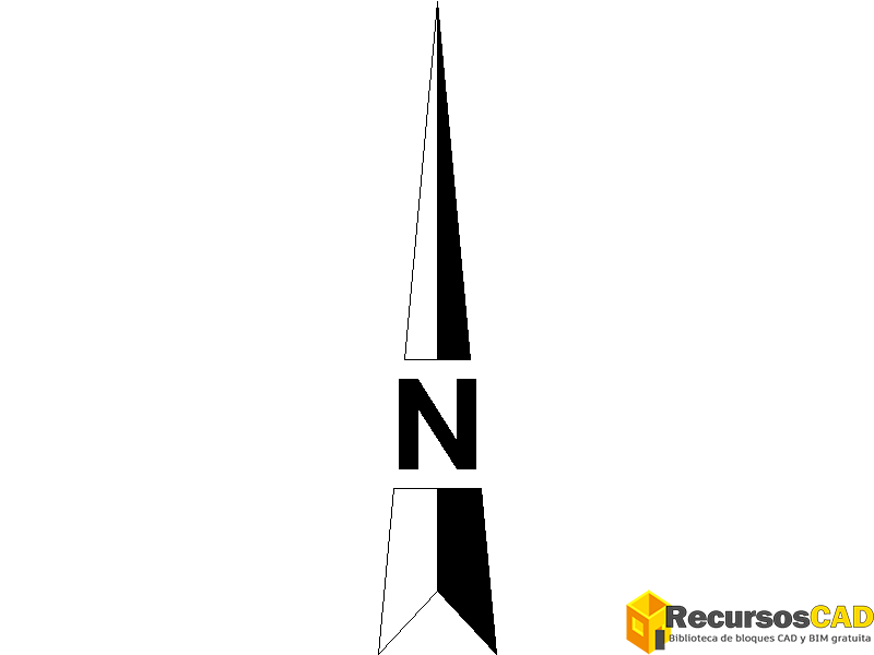Símbolo Norte - RecursosCAD