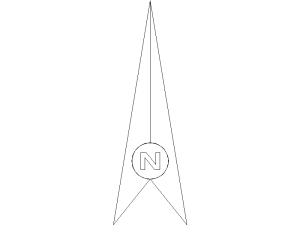 Símbolo Norte - RecursosCAD