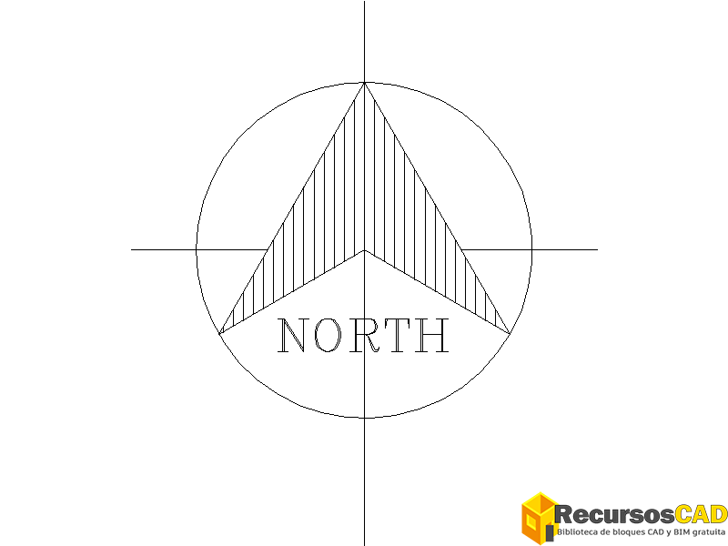 Símbolo Norte - RecursosCAD