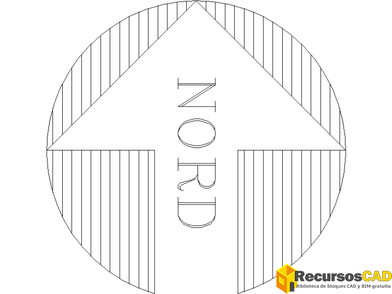 Símbolo Norte - RecursosCAD
