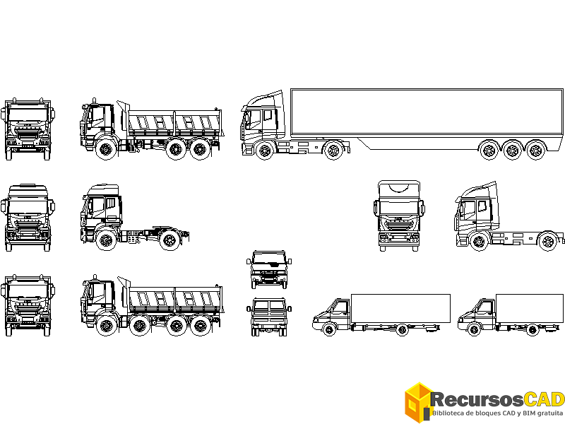 Bloques AutoCAD Camión Iveco DWG Gratis - RecursosCAD