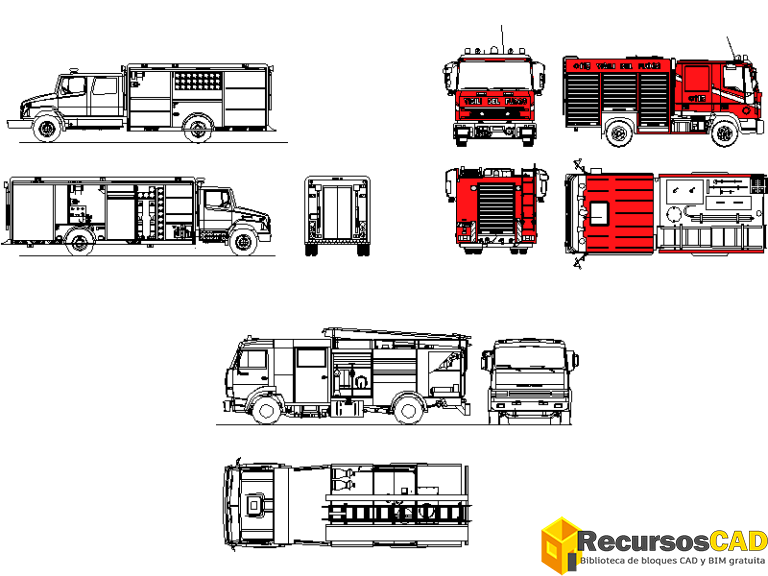 Bloques DWG AutoCAD de Transportes y Vehículos: Coches, Camiones y Más ...