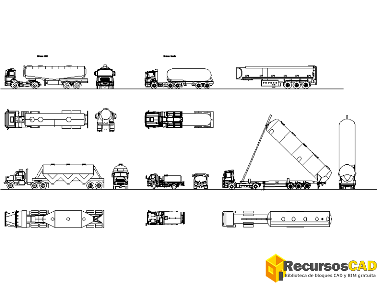 Bloques DWG AutoCAD de Transportes y Vehículos: Coches, Camiones y Más ...