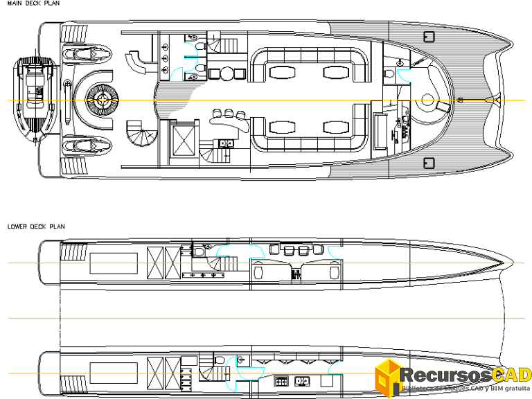 Bloques DWG de Buque de Carga, Barcos y Submarinos para AutoCAD Gratis - RecursosCAD