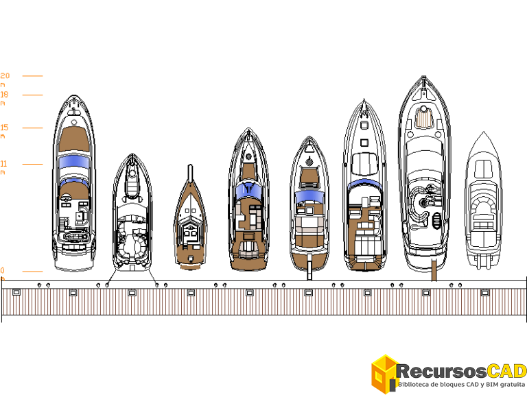 Bloques DWG de Buque de Carga, Barcos y Submarinos para AutoCAD Gratis - RecursosCAD