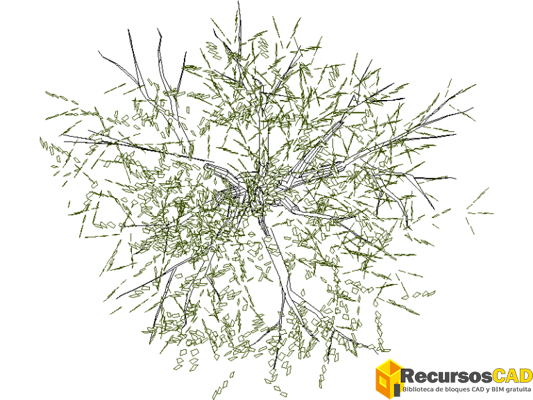 Bloques DWG de Árboles, Plantas y Arbustos en Vista Superior para ...