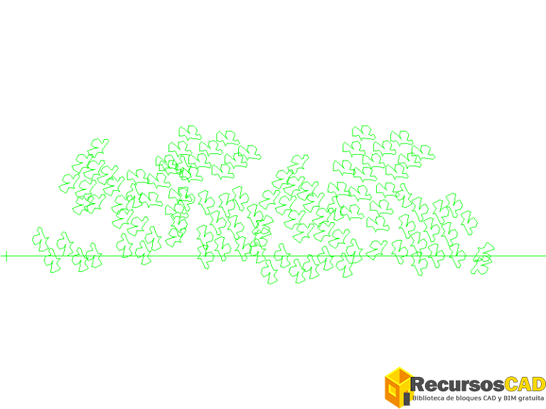 Bloques DWG de Árboles, Plantas y Arbustos en Vista Superior para ...