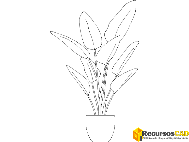 Descargar Bloques DWG de Plantas en Maceta para AutoCAD 2D Gratis ...