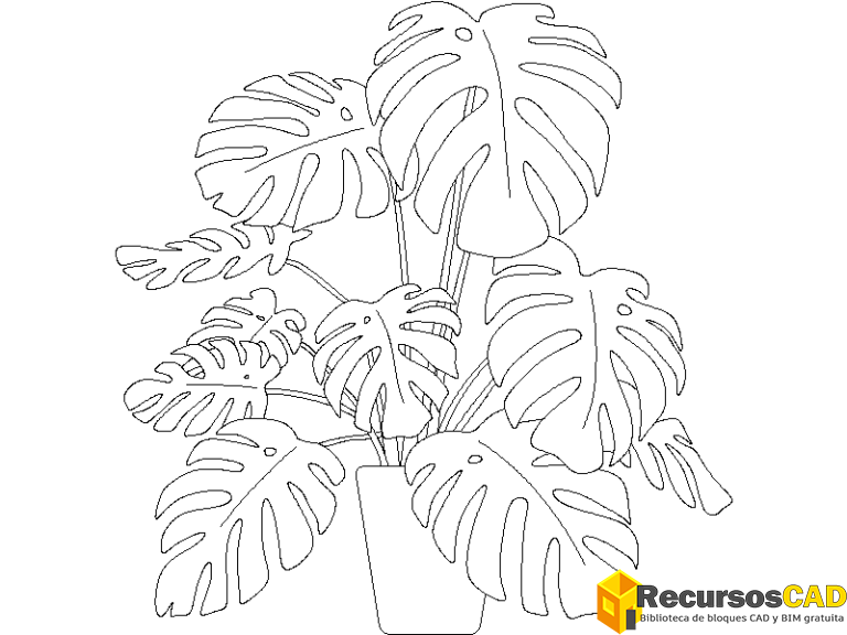 Descargar Bloques DWG de Plantas en Maceta para AutoCAD 2D Gratis ...