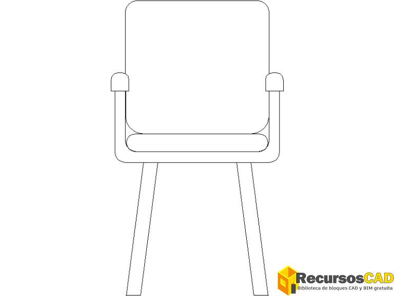 Bloques AutoCAD de sillas con reposabrazos gratis dwg 2d en planta y ...