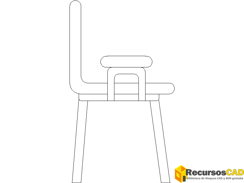 Bloques AutoCAD de sillas con reposabrazos gratis dwg 2d en planta y ...