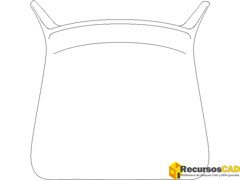 Bloques AutoCAD silla o sillas alzado y planta dwg CAD blocks - RecursosCAD