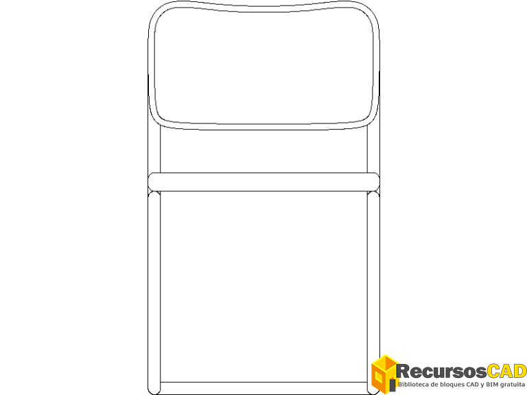 Bloques AutoCAD silla o sillas alzado y planta dwg CAD blocks - RecursosCAD