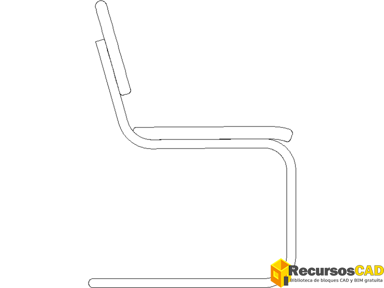 Bloques AutoCAD silla o sillas alzado y planta dwg CAD blocks - RecursosCAD