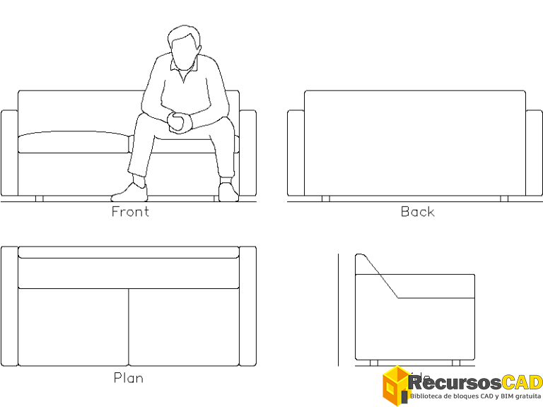 Bloques AutoCAD DWG de salas y salones gratis