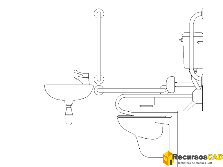 Bloques CAD Sanitarios Lavabos, Inodoros, Tinas y Accesorios