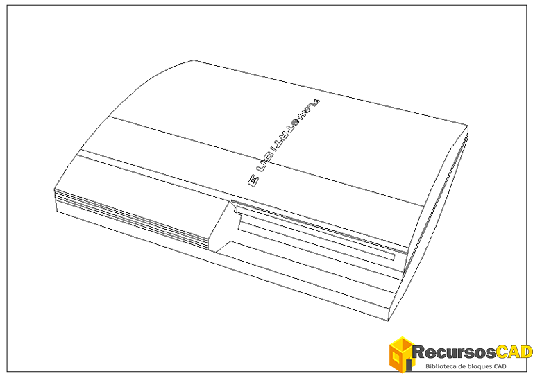 Bloques de consola PlayStation en formato DWG - RecursosCAD