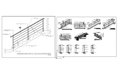 Bloques CAD de Barandillas y Pasamanos - RecursosCAD