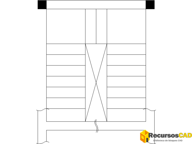 Bloques CAD: Escaleras curva vista en planta - RecursosCAD