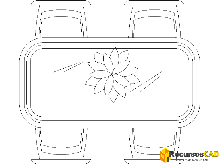 Bloques CAD Mesas comedor en formato DWG - RecursosCAD