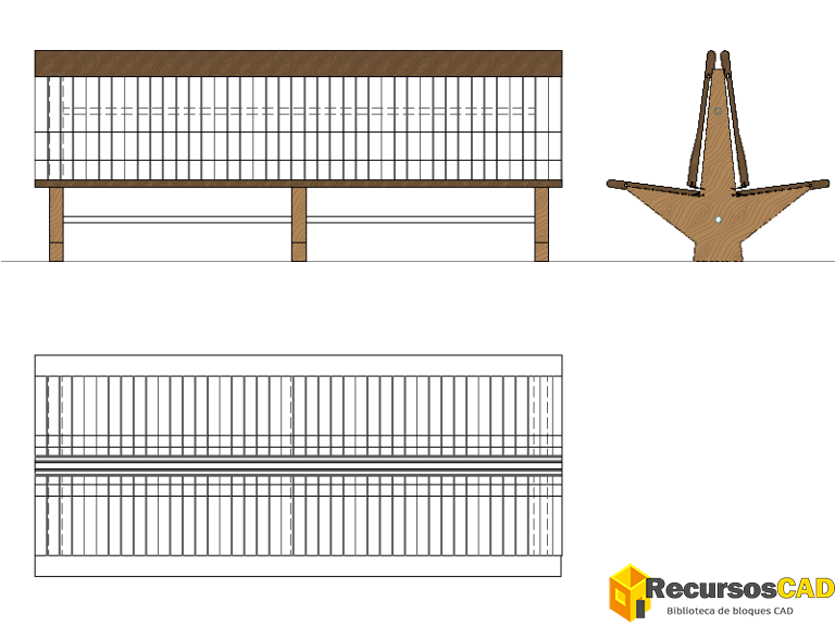 Banco de calle DWG | Bloques CAD para proyectos urbanos