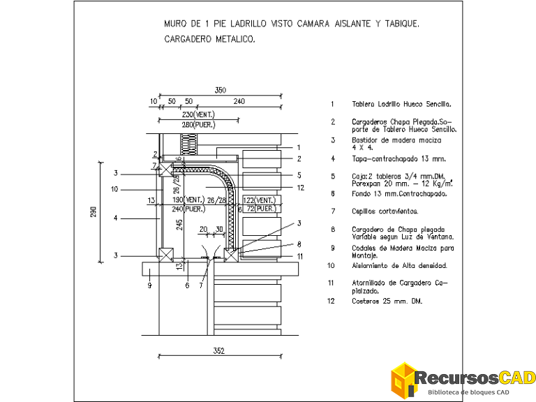 Bloques DWG de Detalles Constructivos: Sección Terraza sobre Garaje ...