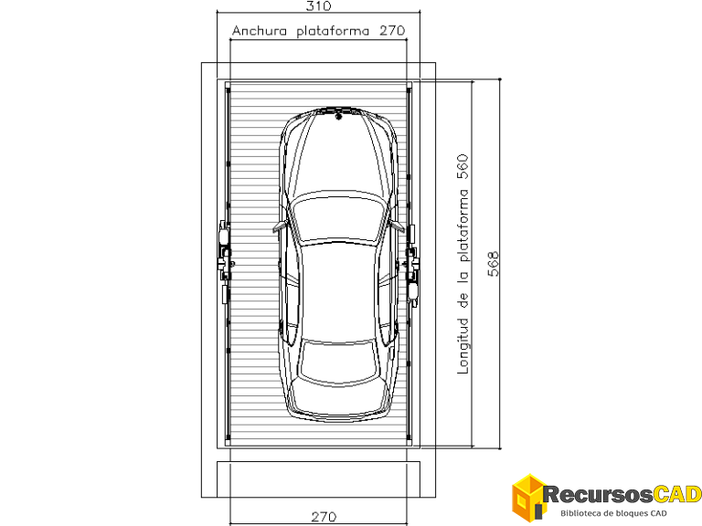 Bloques DWG de elevadores y ascensores en AutoCAD 2D gratis - RecursosCAD