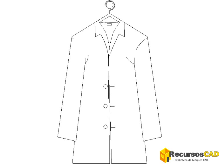 Bloques DWG de Abrigos: Ropa para AutoCAD Gratis en 2D - RecursosCAD
