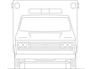 Bloques DWG de Ambulancia para AutoCAD 2D en Vistas Frontal, Lateral y ...